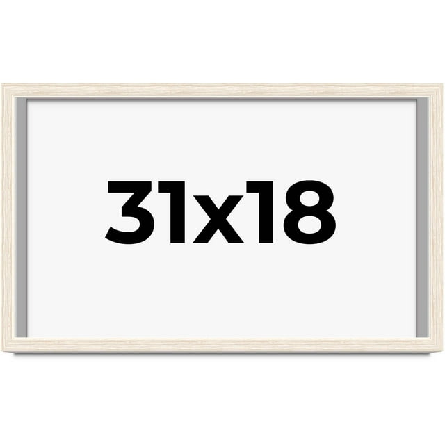 31x18 Shadow Box Frame White | 1.125 Inches Deep Real Wood Rustic ...