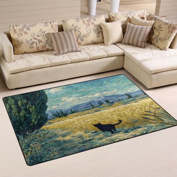 31x20in Area Rug Machine Washable Floor Mats Skid-Resistant Backing ...