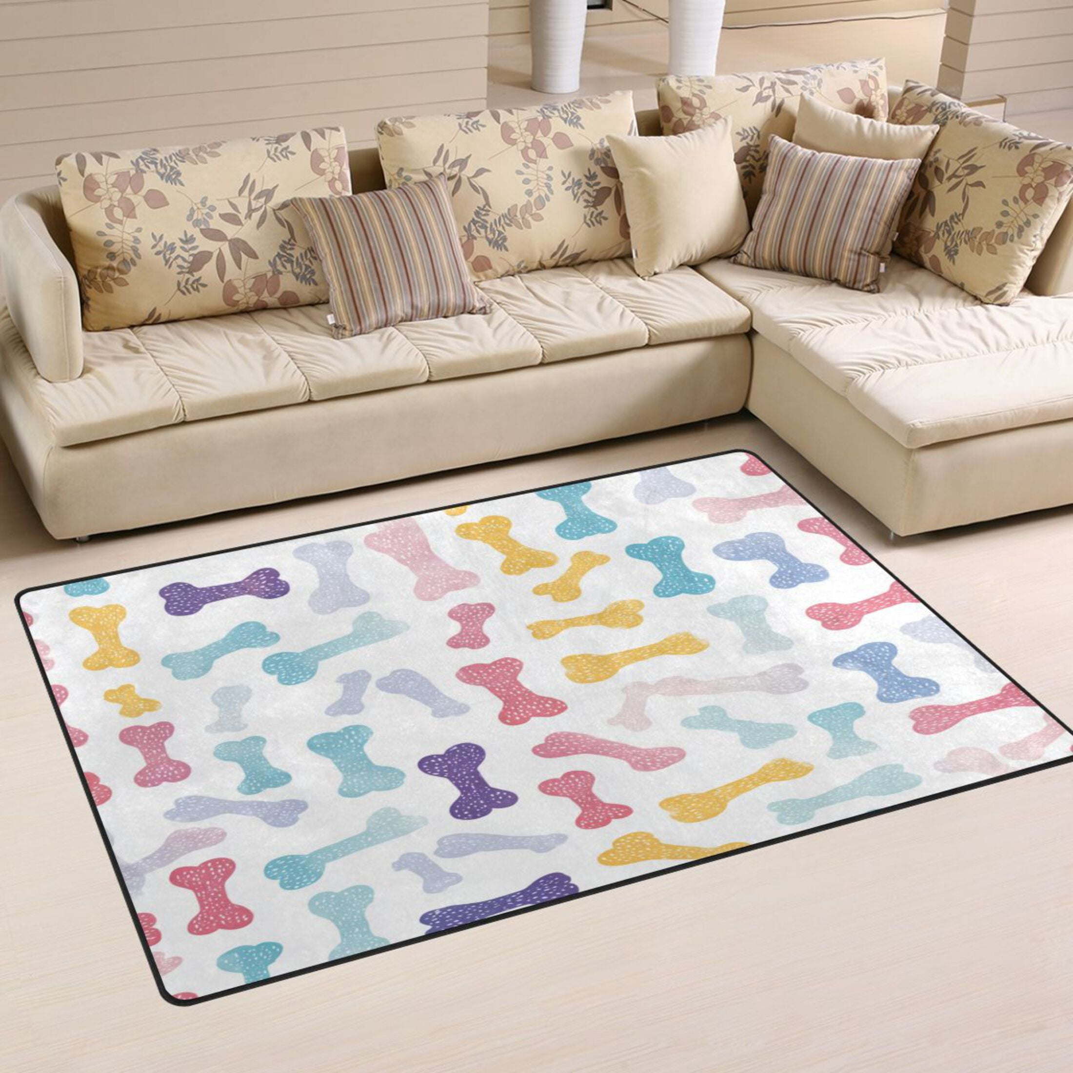 31x20in Area Rug Machine Washable Floor Mats Skid-Resistant Backing ...