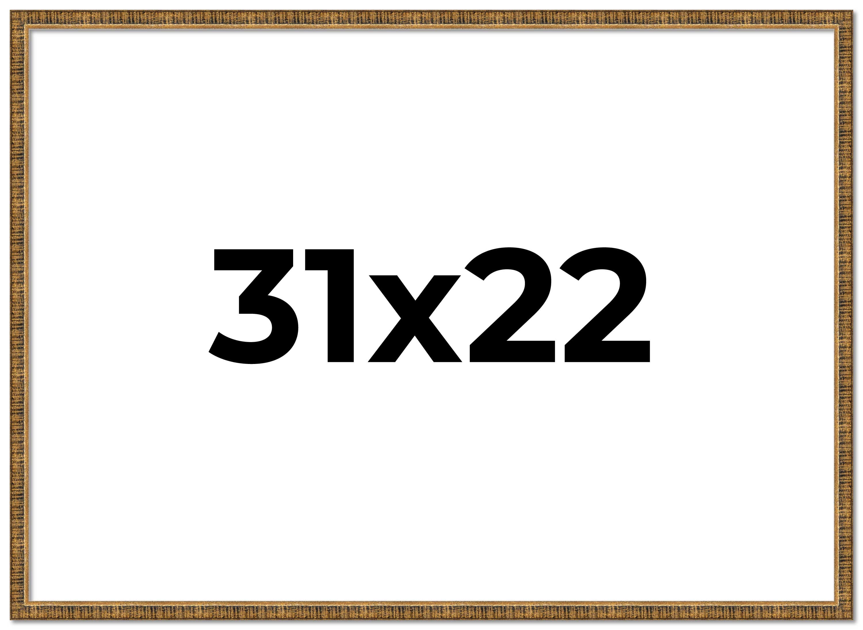 31x22 Frame Gold Solid Wood Picture Frame - Complete Modern Photo Frame ...