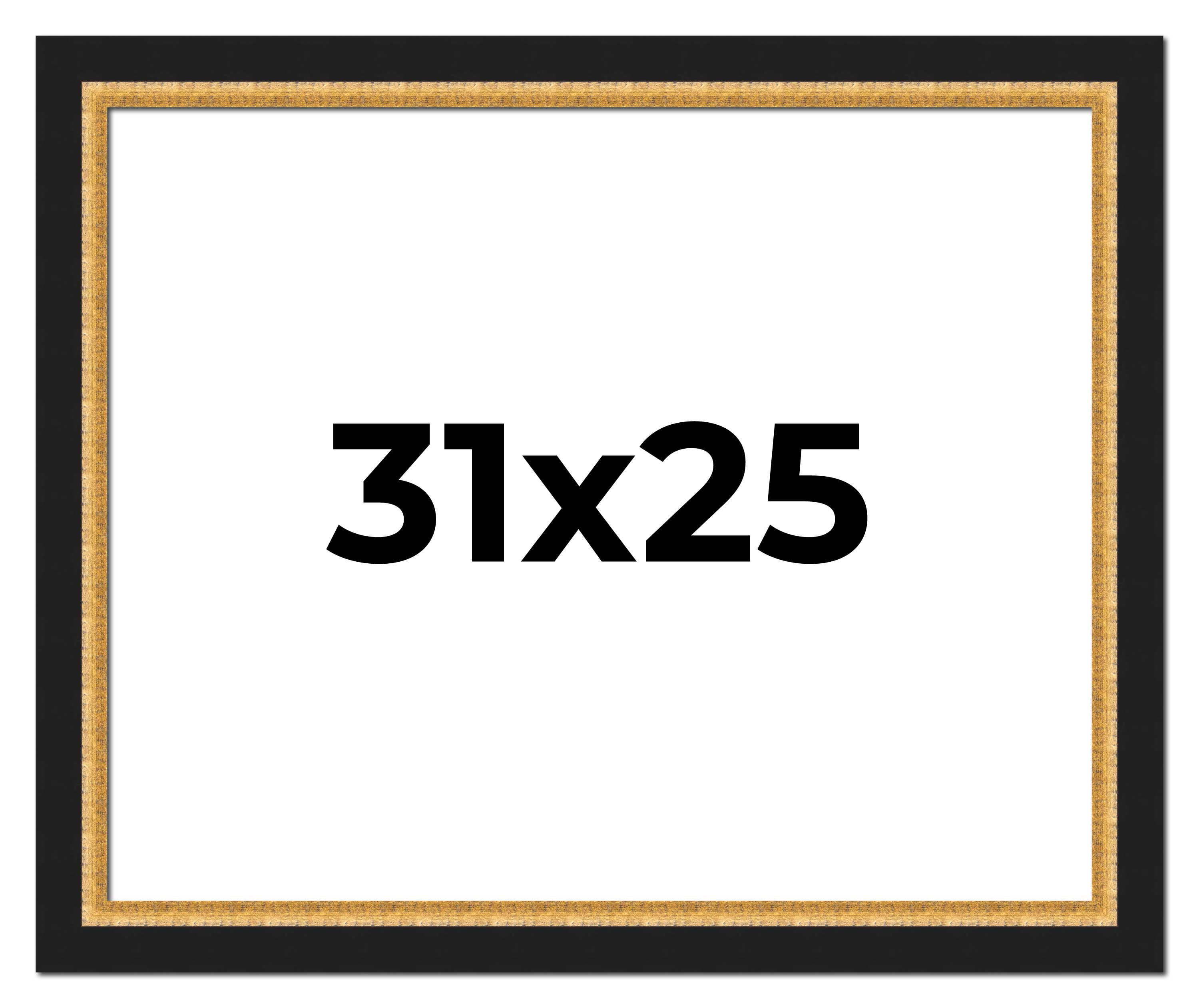 31x25 Frame Gold Real Wood Picture Frame Width 2.25 Inches | Interior ...