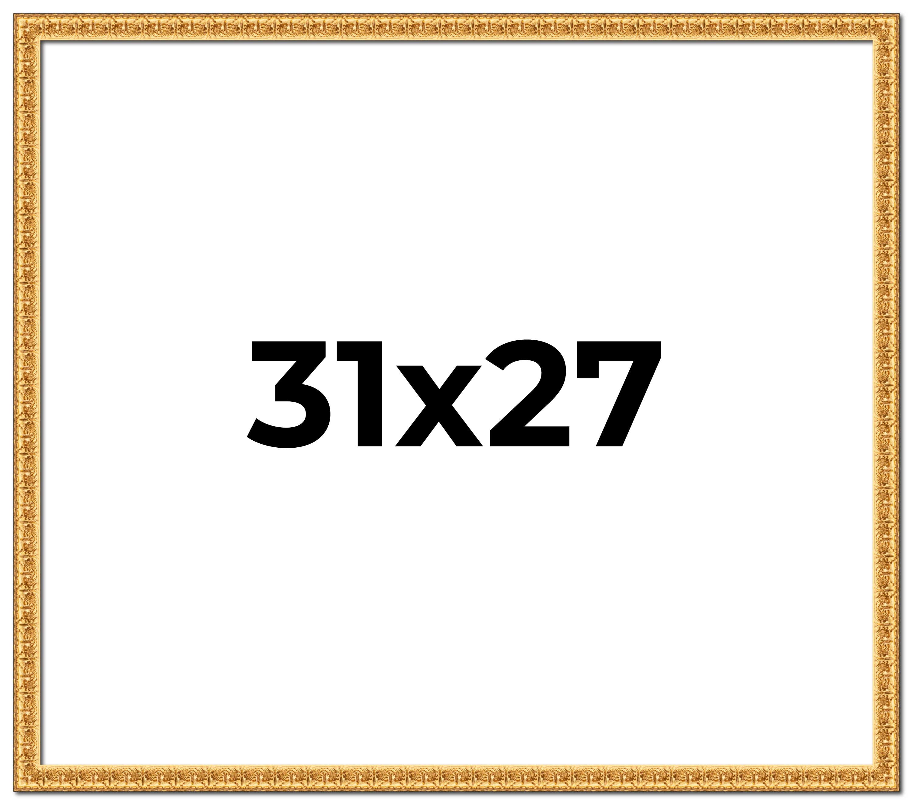 31x27 Frame Gold Real Wood Picture Frame Width 1 inches | Interior ...