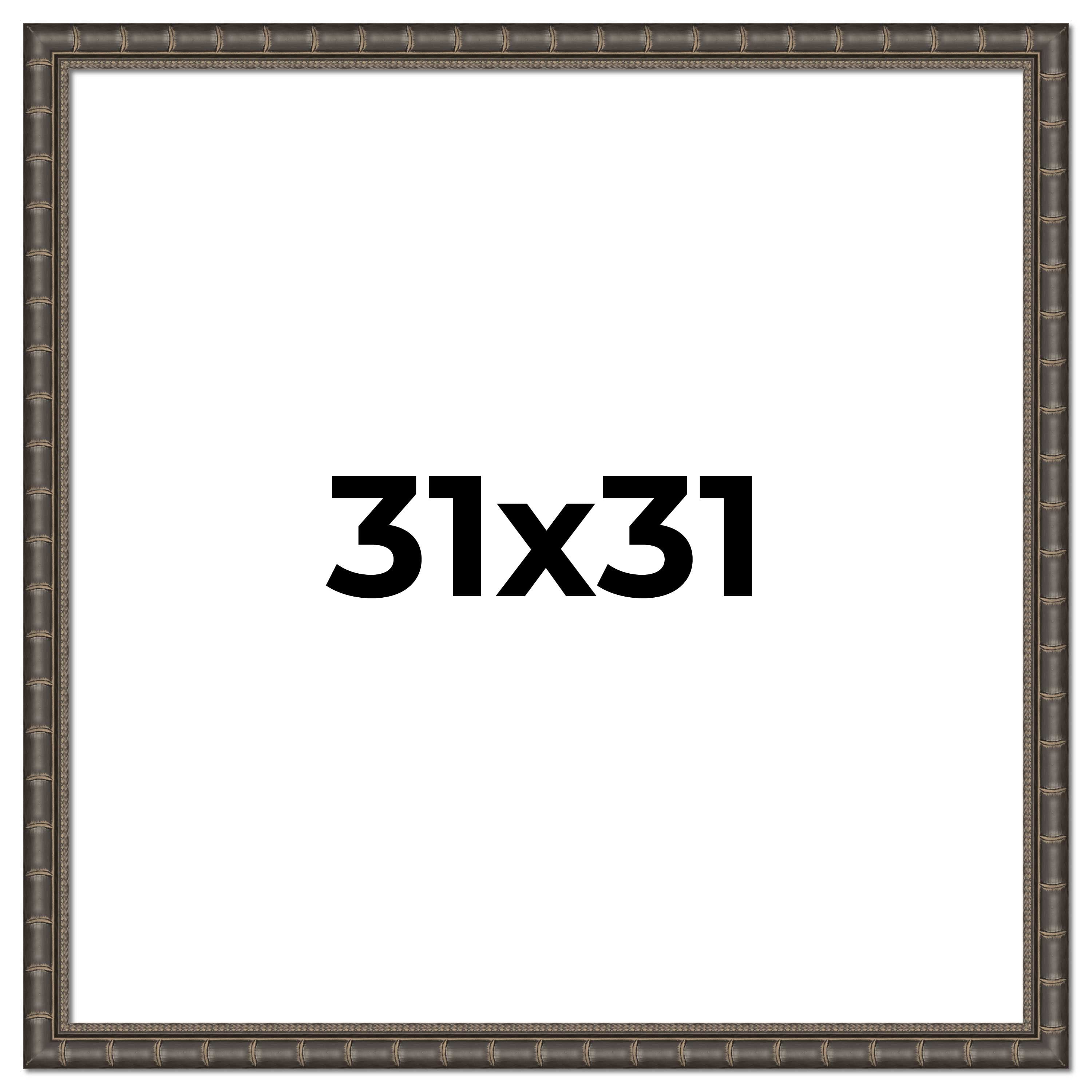 31x31 Frame Black Bamboo Solid Wood Picture Frame Width 1.5 Inches ...