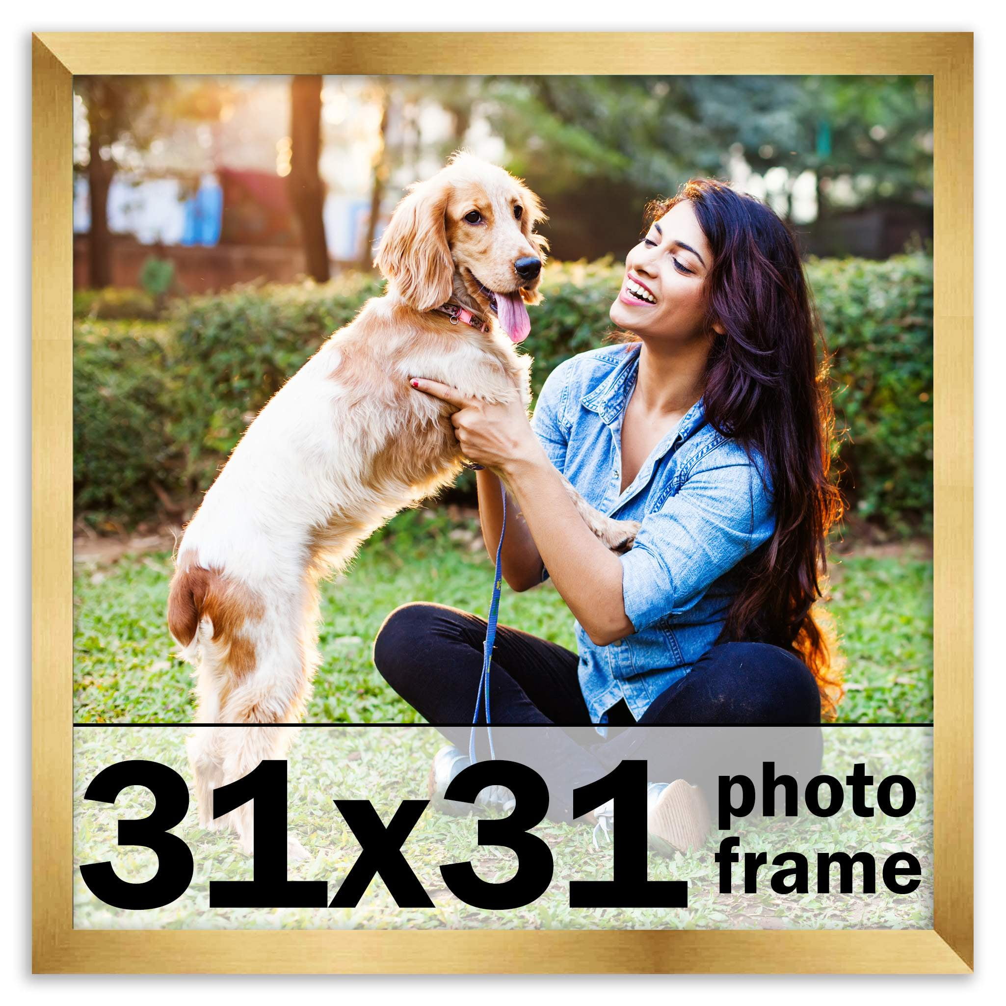 31x31 Frame Gold Bronze Modern Solid Wood Picture Frame | 0.75 Inch ...