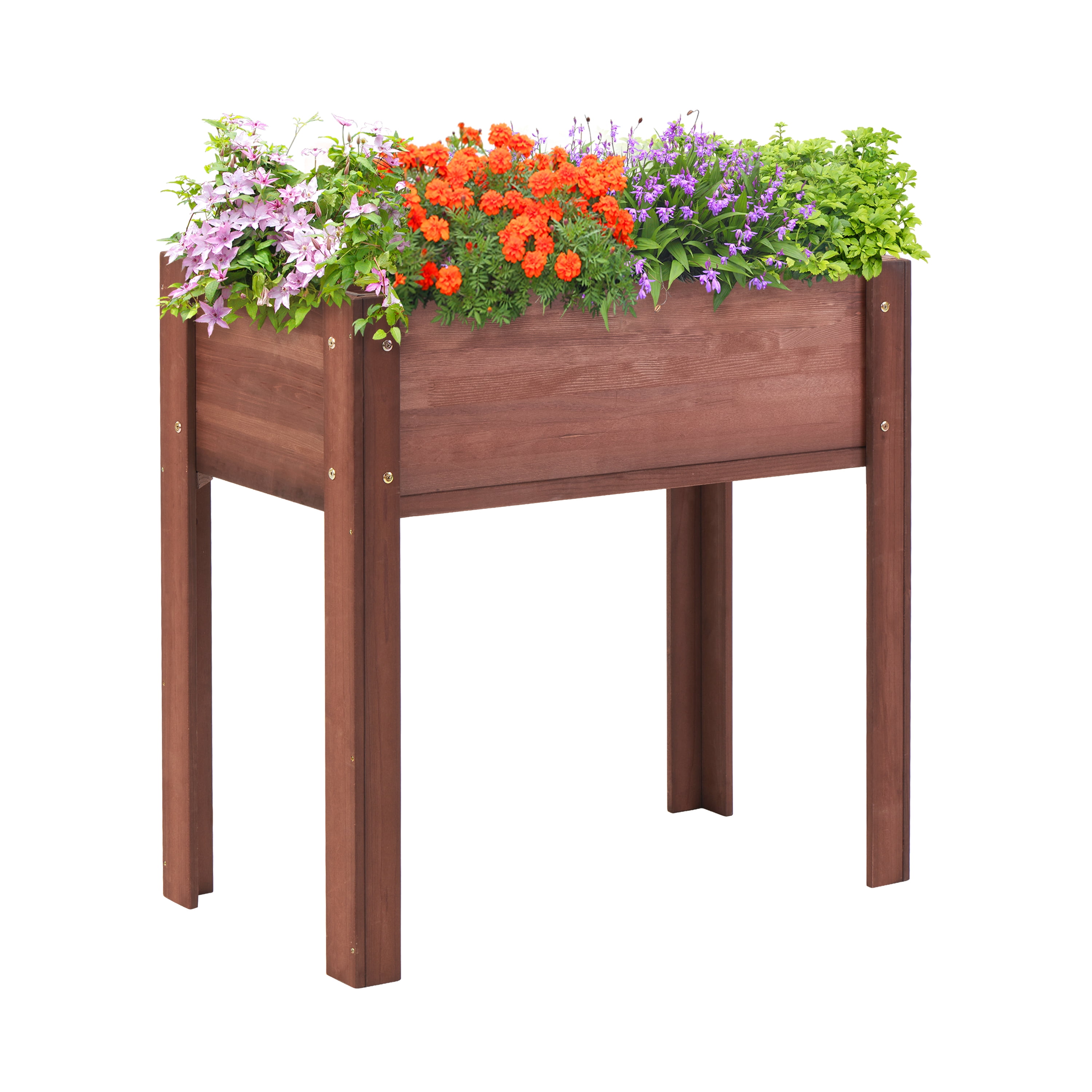 31x31x16 inch Raised Garden Bed with Legs, Elevated Wooden Planter Box ...