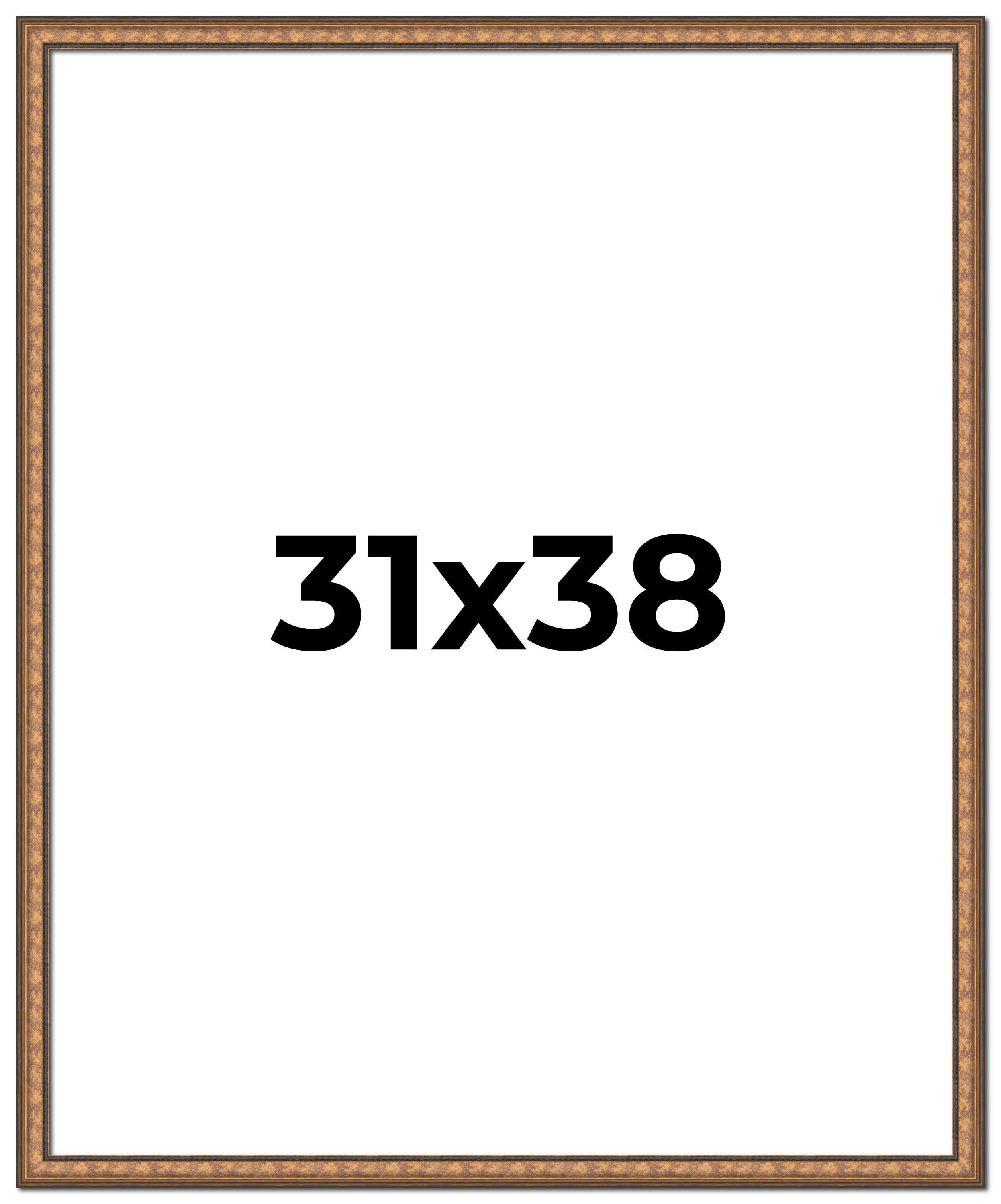 31x38 Frame Gold Real Wood Picture Frame Width 1.25 inches | Interior ...