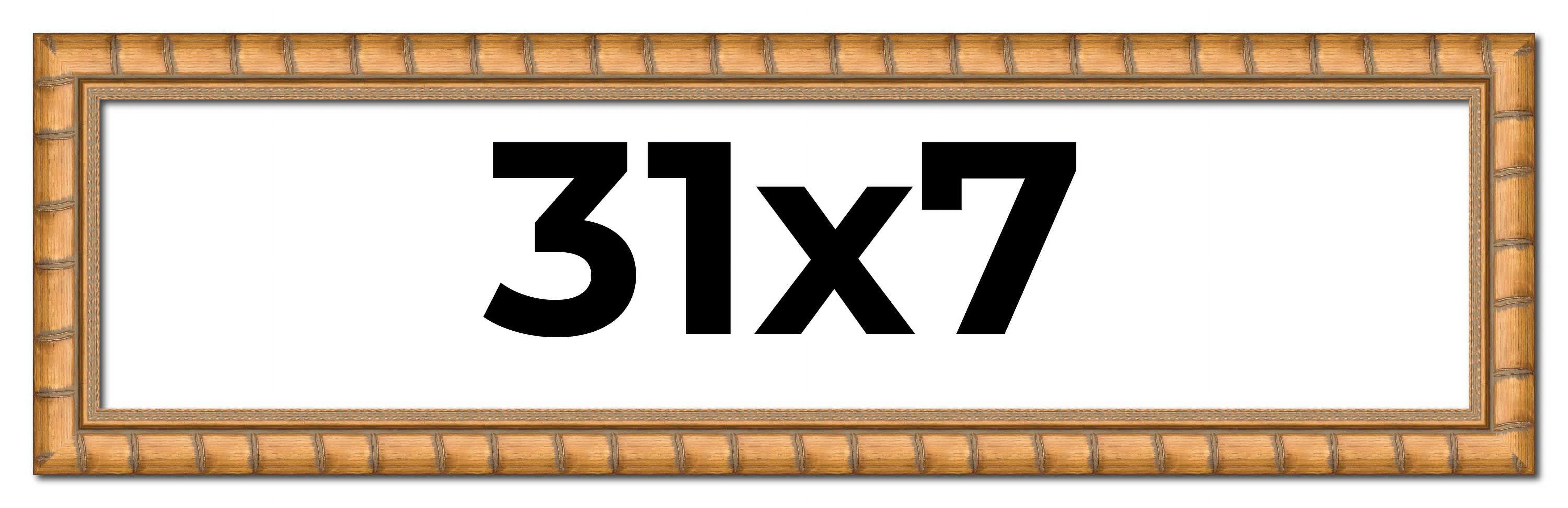 31x7 Frame Gold Real Wood Picture Frame Width 1.5 inches | Interior ...