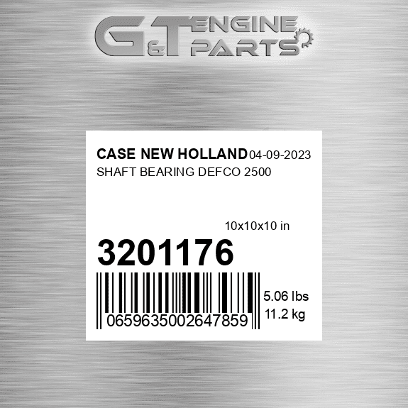 32.01176 SHAFT BEARING DEFCO 2500 fits CASE NEW HOLLAND (New OEM ...
