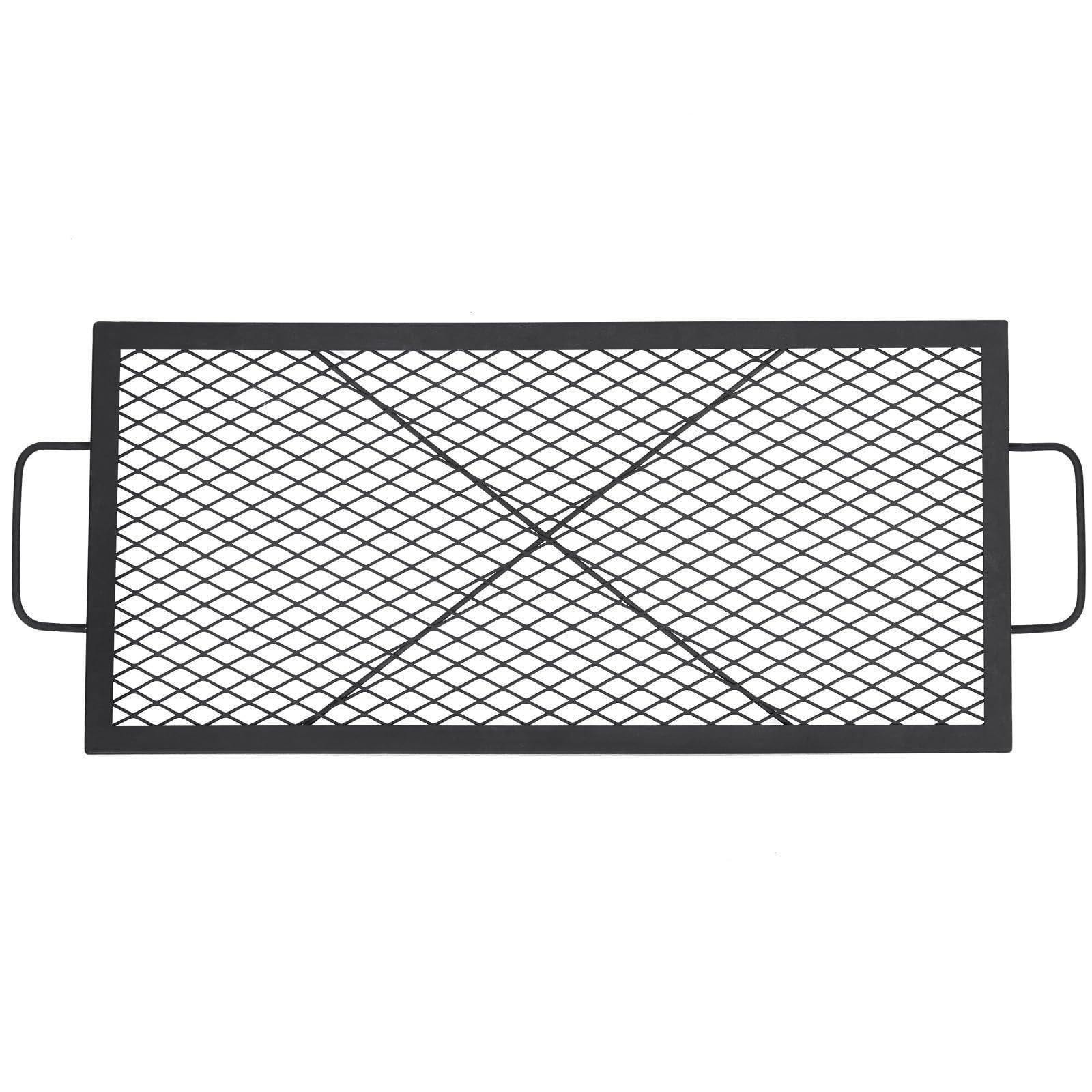 32×15 Inch X-Marks Fire Pit Cooking Grill Grate, Portable Outdoor ...