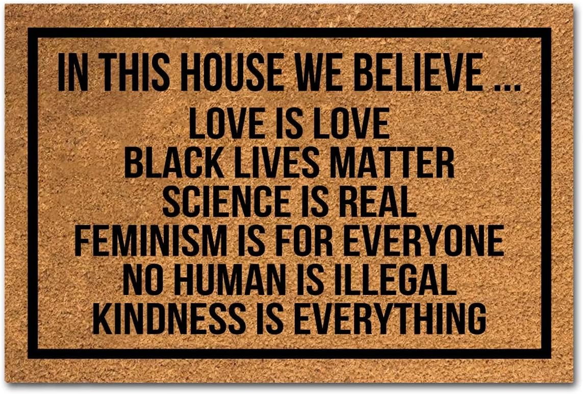 32*20inches Doormat Black Lives Matter Science We Believe in This House ...