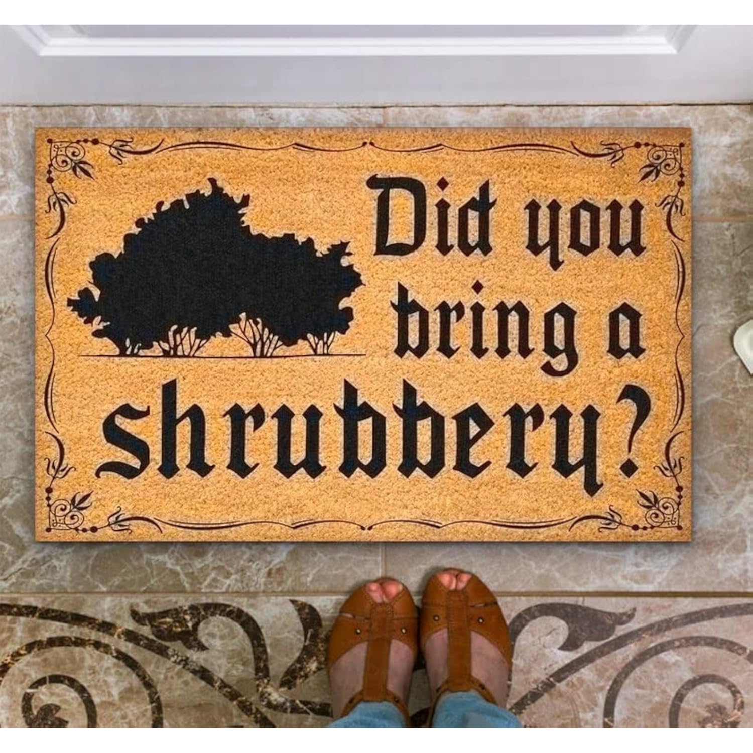 32*20inches Doormat Welcome Did You Bring A Shrubbery Front Door ...