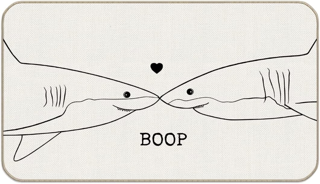 32*20inches Funny Cute Sharks Boop Door Mat,Decorative Home Indoor ...