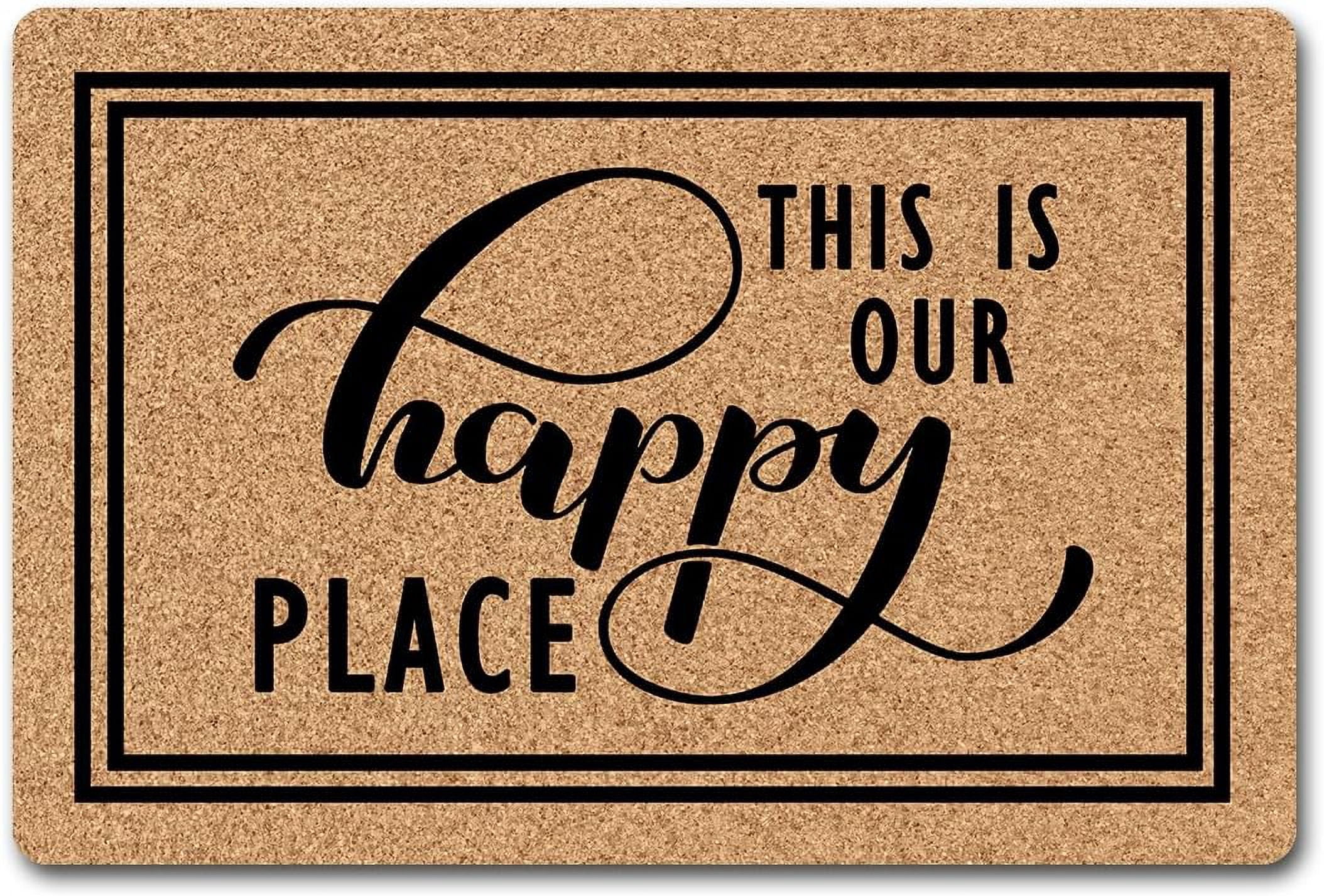32*20inches Funny Mats Entry This is Our Happy Place Indoor Floor ...