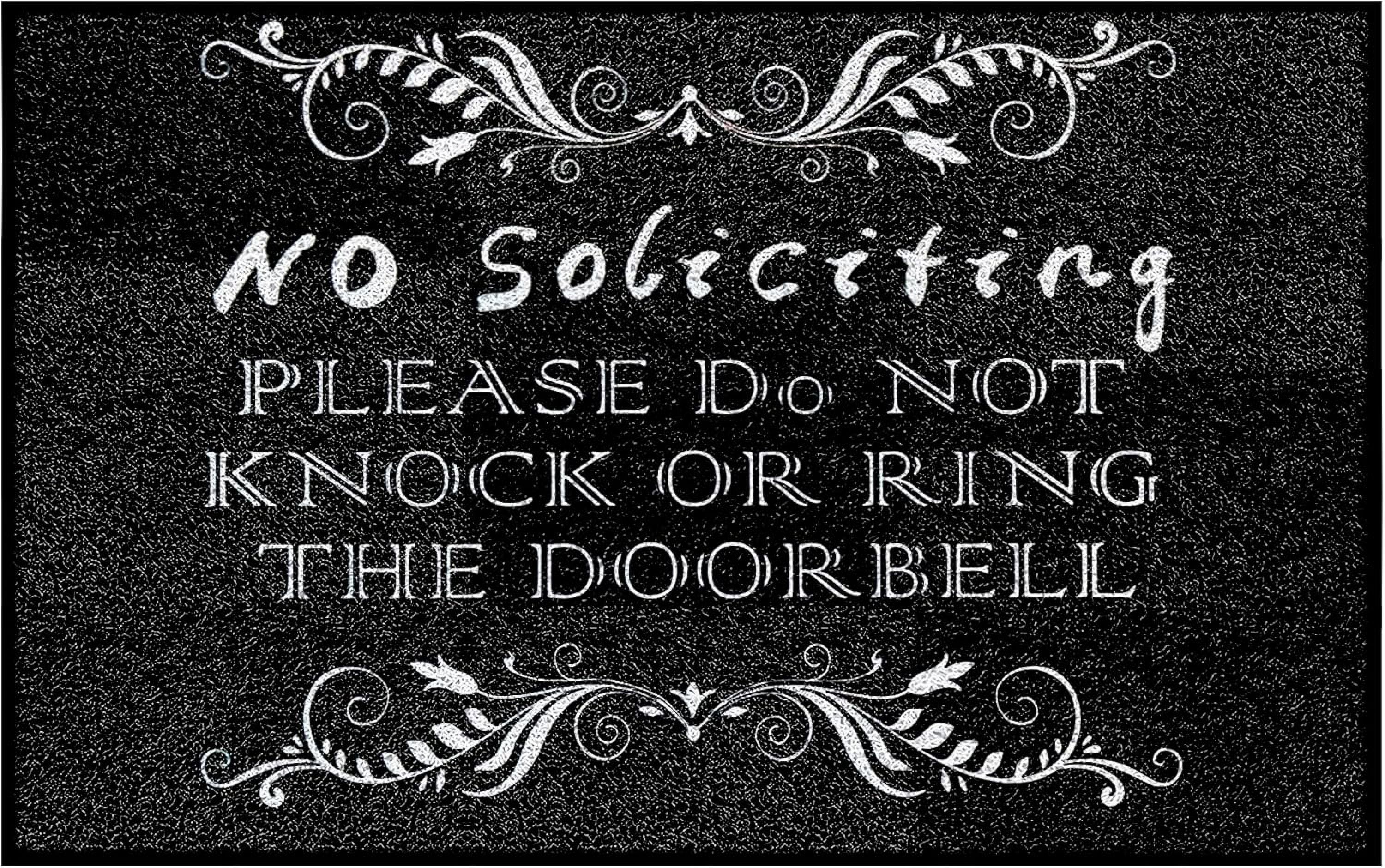 32*20inches No Soliciting Door Mat, Do not Knock or Ring The Bell Funny ...