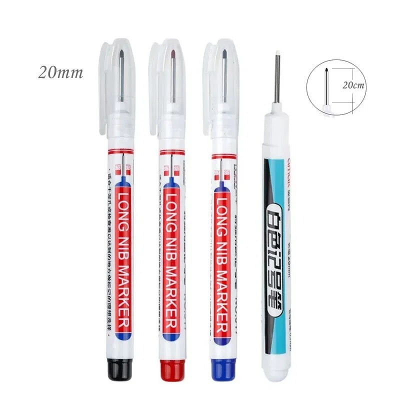 32/20mm Waterproof White Oily Deep Hole Long Nib Head Markers Pen Set ...