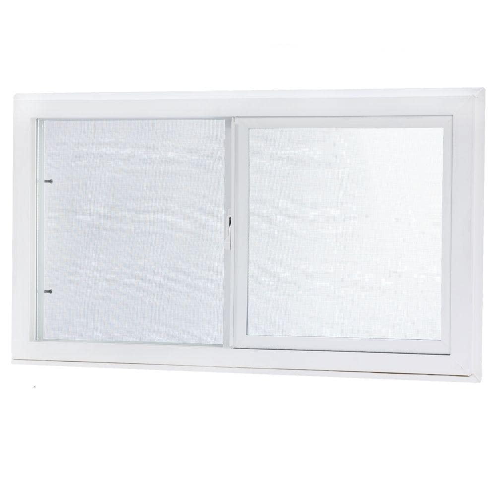 32.25 in. x 24.25 in. White Left-Hand Double-Pane Insulated Glass Vinyl ...