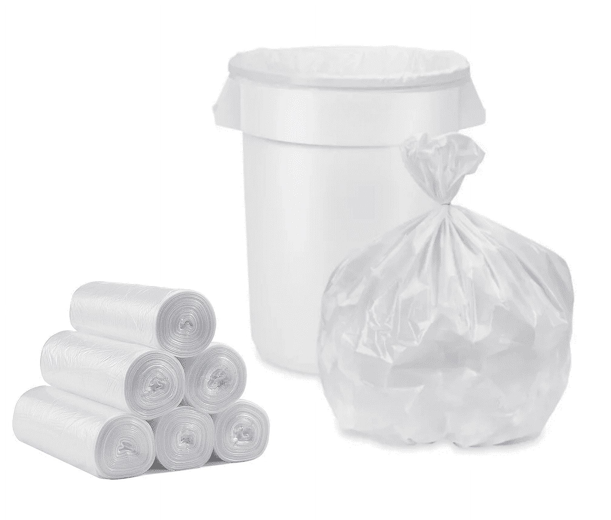 32-33 Gallon 14 Mic Clear Can Liners 33"x39" Tall Trash Bags for ...