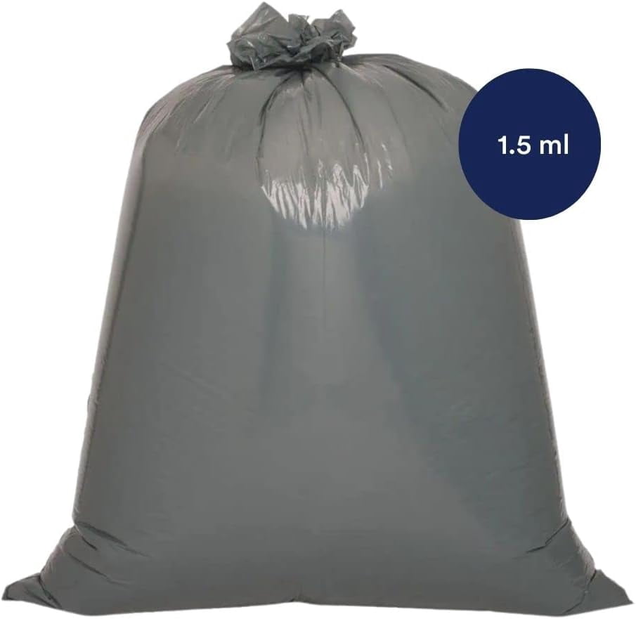 32-33 Gallon Trash Bags│ 1.5 Miles│ Silver Garbage Can Liners│ 33’” x ...