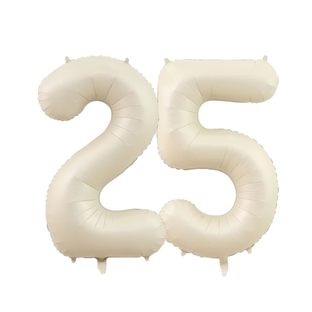 32/40inch Cream Caramel Color 1-9 Digital Balloon For Kids Birthday 30 ...