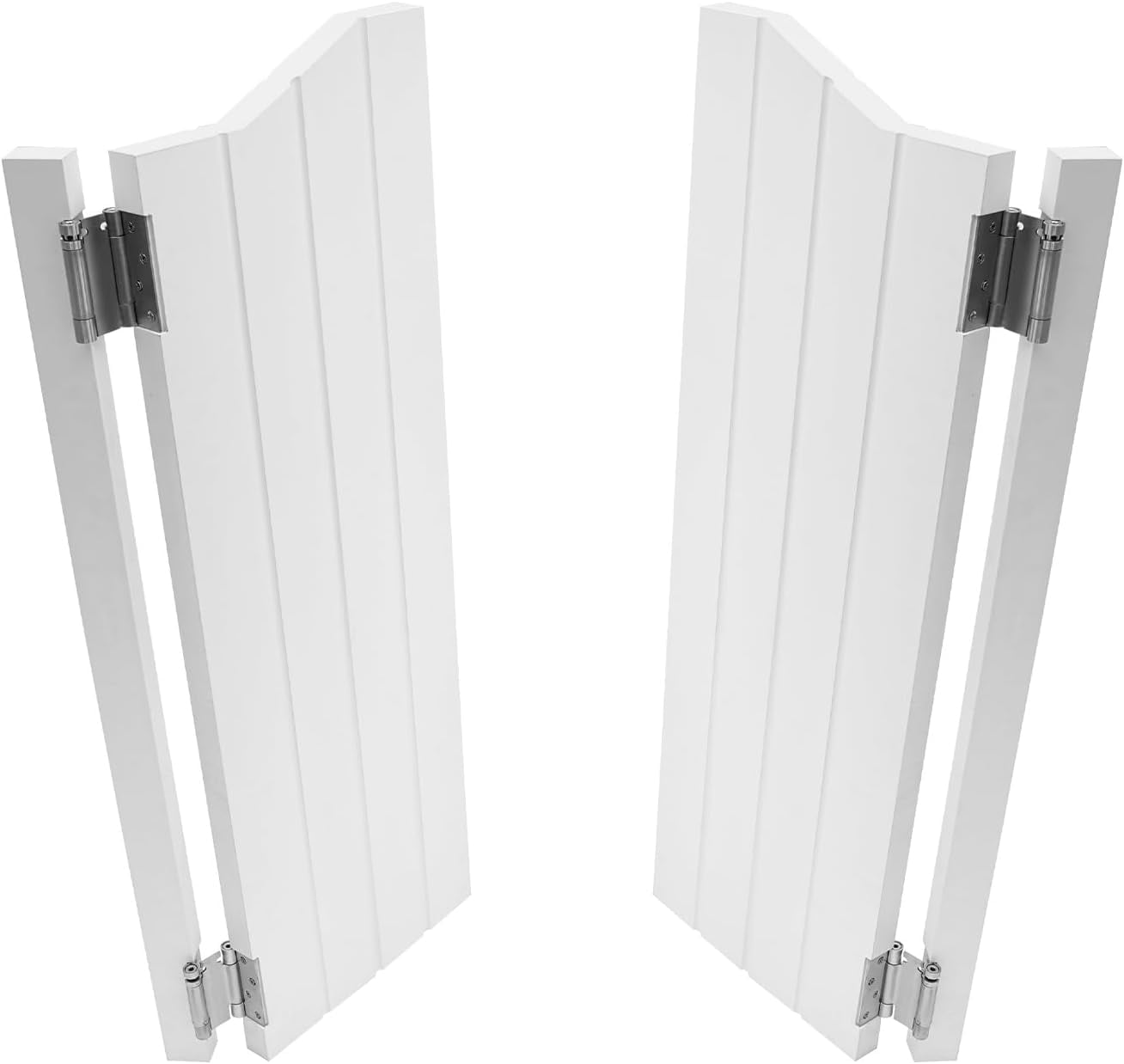 (32 * 42 * 1.4in, Stripe Pattern) Double Swinging Door, White Wood Cafe ...