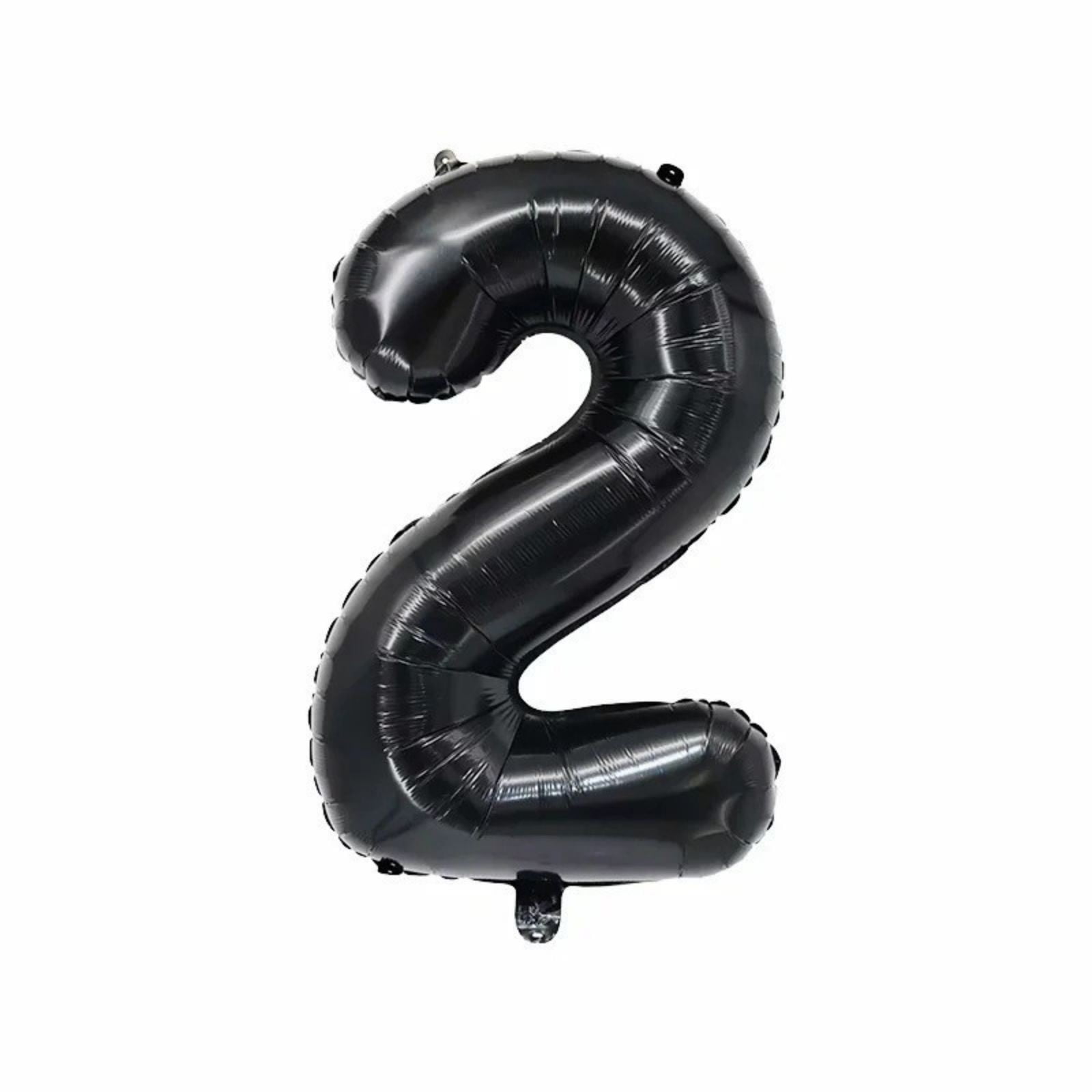 32/42 Inch Number Balloons Black 0-9 Number Mylar Foil Balloons10 Pcs ...