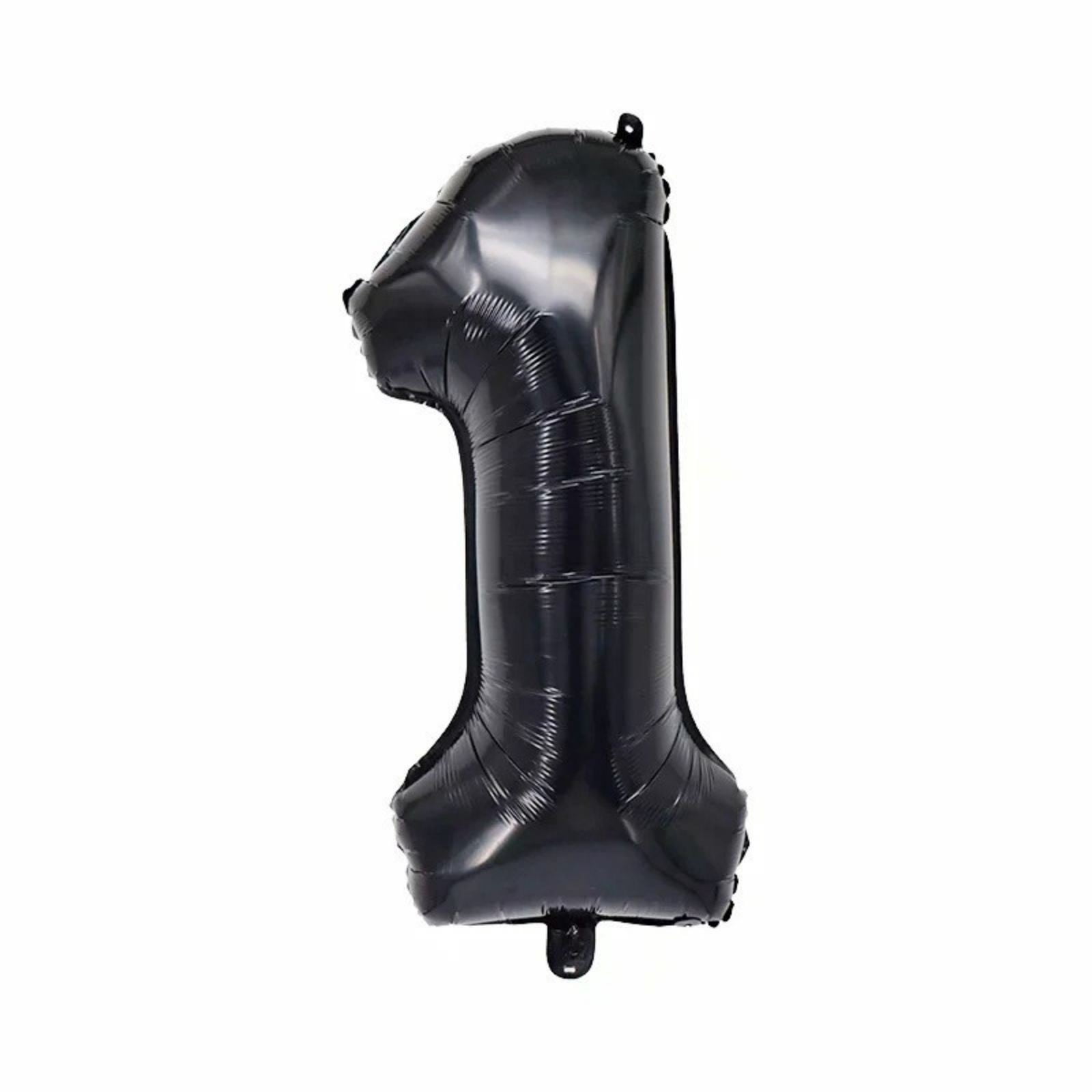 32/42 Inch Number Balloons Black 0-9 Number Mylar Foil Balloons10 Pcs ...