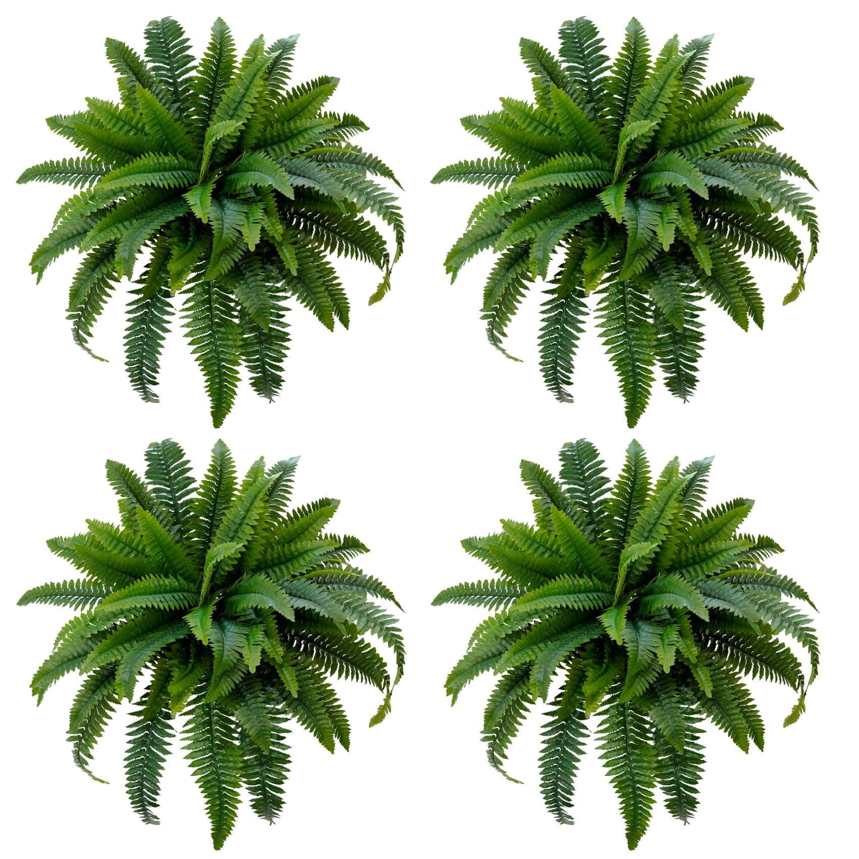 32" 4pcs- 55fronds Artificial Fern Plants for Home Office Outdoor Decor ...