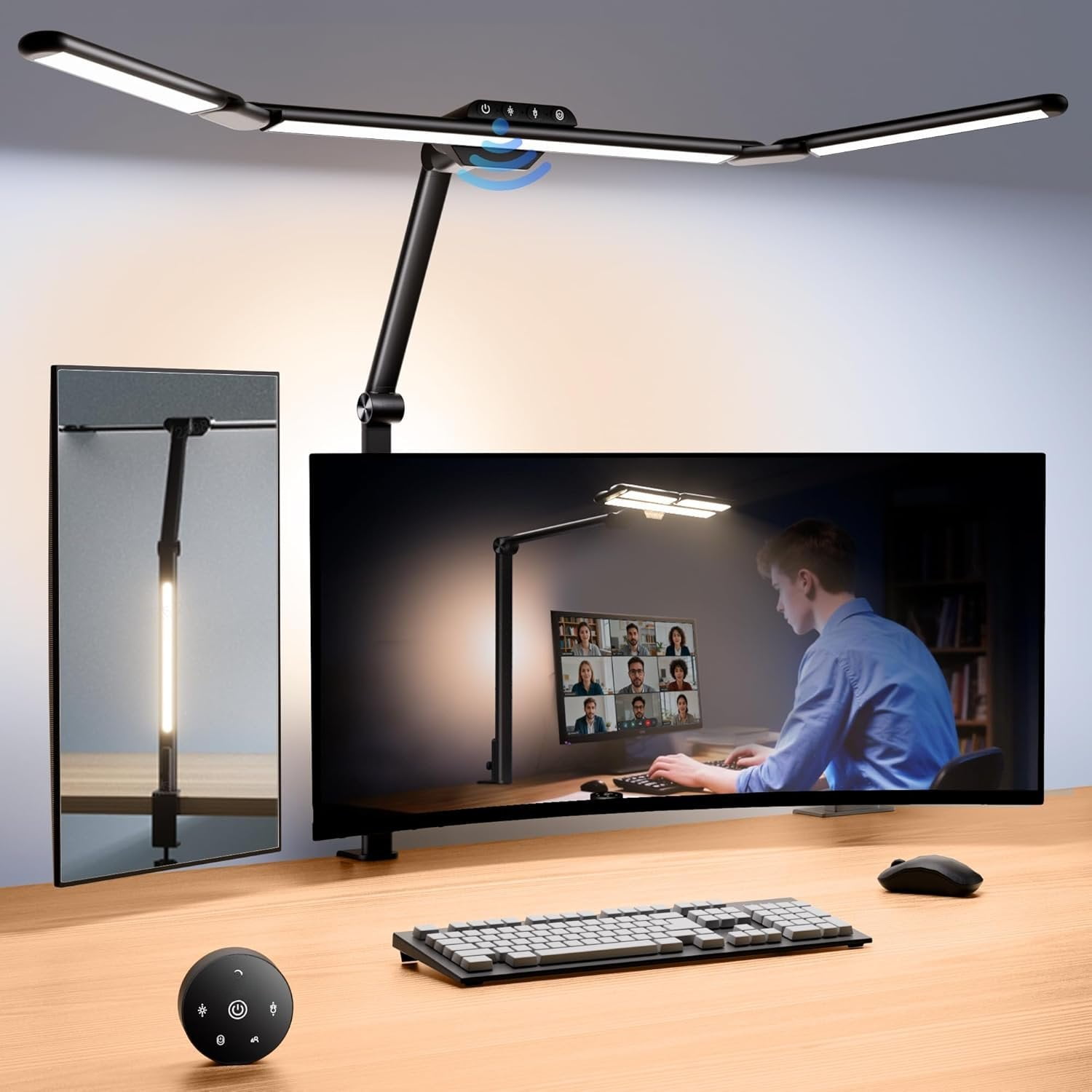 32.5" Architect Desk Lamps for Office Dorm - Eye Care 3 Light Bar ...