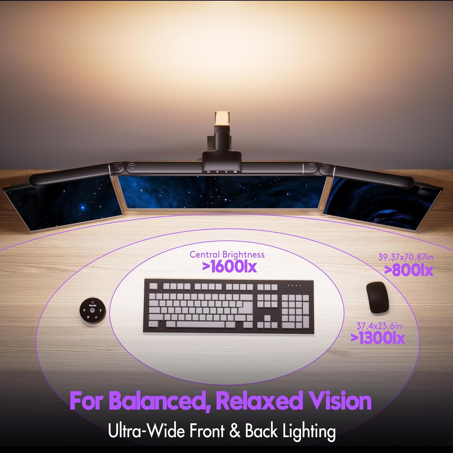 32.5" Architect Desk Lamps for Office Home Dorm - Eye Care 3 Light Bar ...