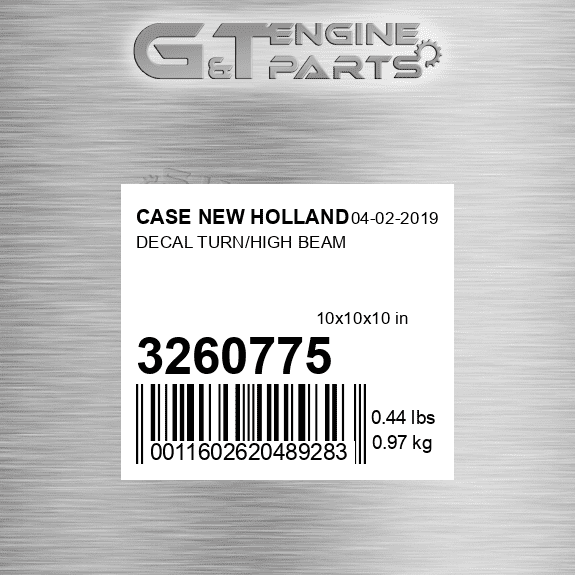 32.60775 DECAL TURN/HIGH BEAM fits CASE NEW HOLLAND (New OEM) - Walmart.com