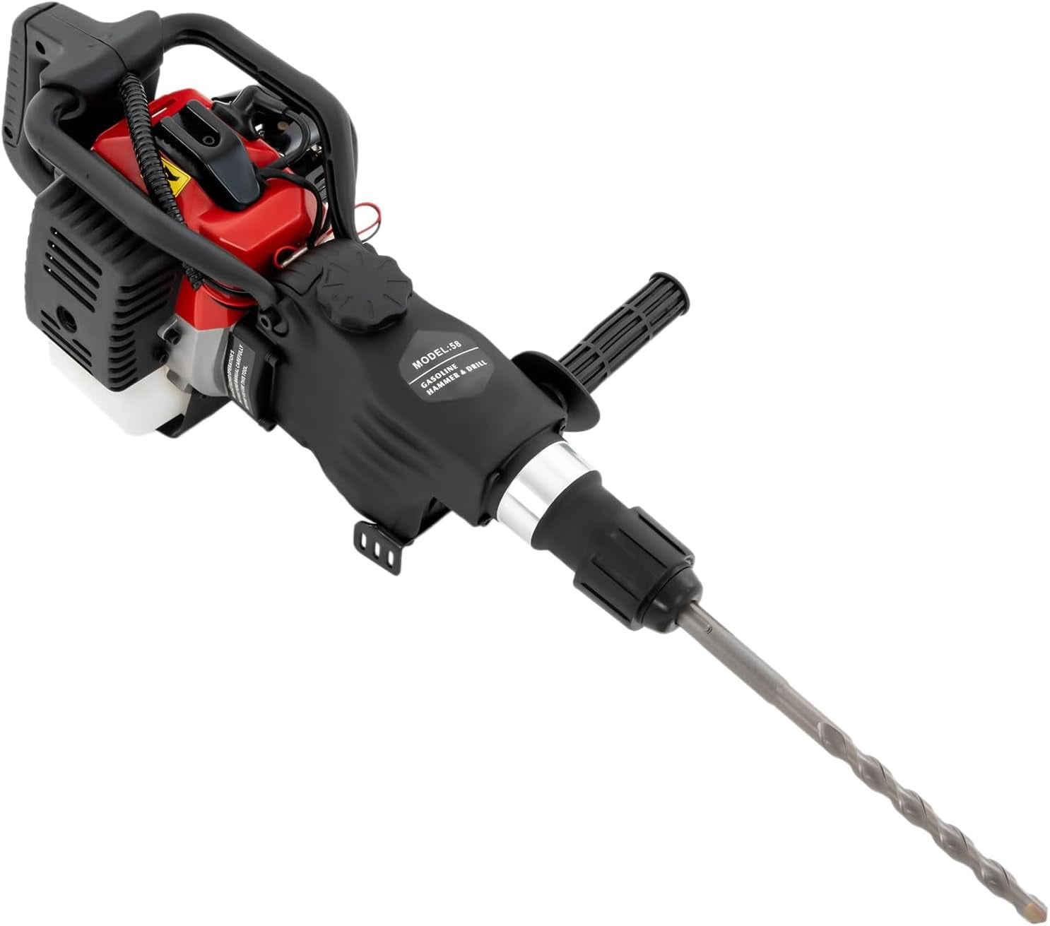 32.6CC Gasoline Hammer Drilling Machine, 3-in-1 2 Stroke Gas Powered ...