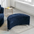 32.7"W Chenille Upholstered Storage Bench Large Ottoman with Tray Serve ...