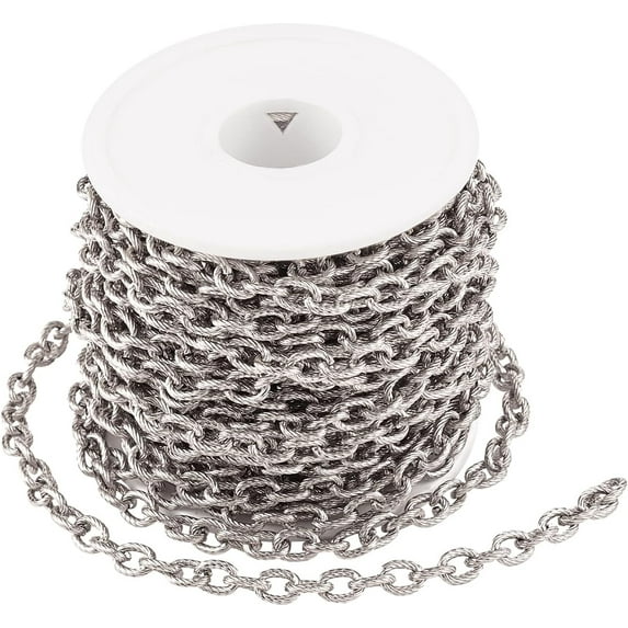 32.8 Feet 10M Cable Chains Necklace Link Stainless Steel Color Cable ...
