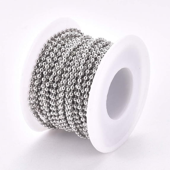 32.8 Feet(10m) 304 Stainless Steel Ball Chains with Spool Soldered ...