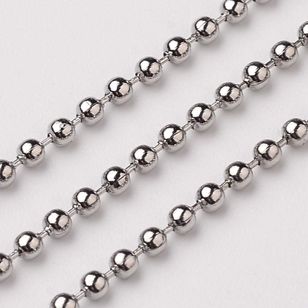 32.8 Feet(10m) 304 Stainless Steel Ball Chains Stainless Steel Color ...