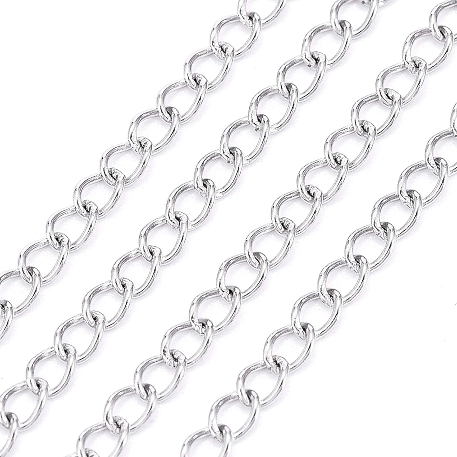 32.8 Feet(10m) 304 Stainless Steel Curb Chains Warped Chains with Spool ...