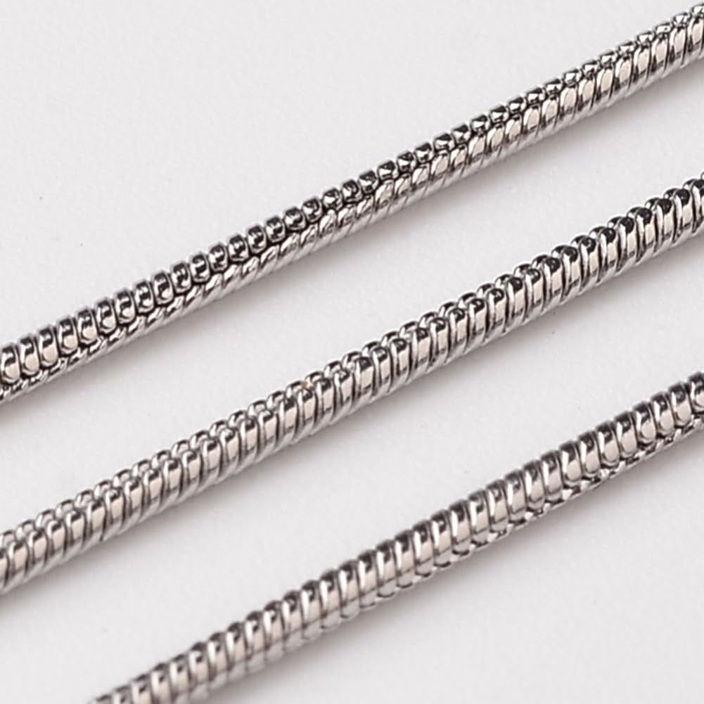 32.8 Feet(10m) 304 Stainless Steel Round Snake Chains Tarnish Resistant ...