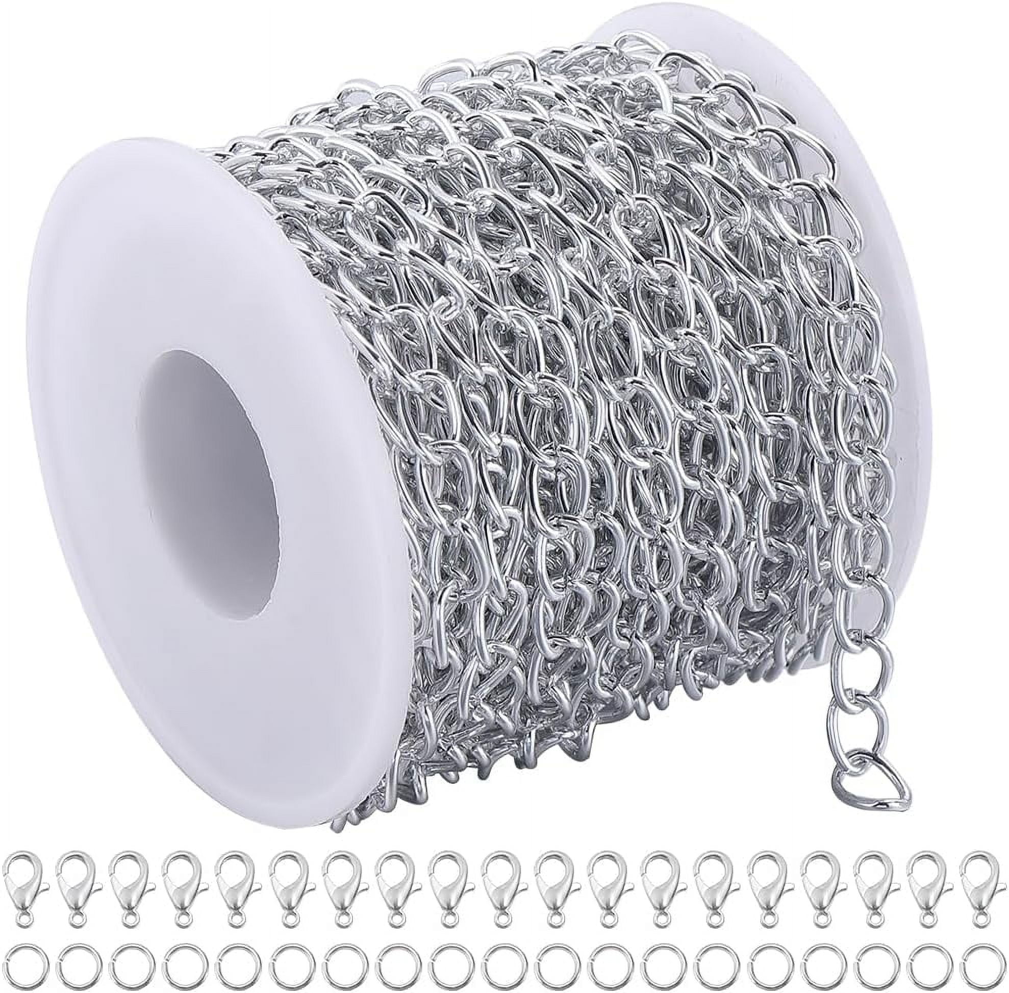 32.8 Feet Cable Link Chain Bulk Curb Chain Links Aluminium Curb Chain ...