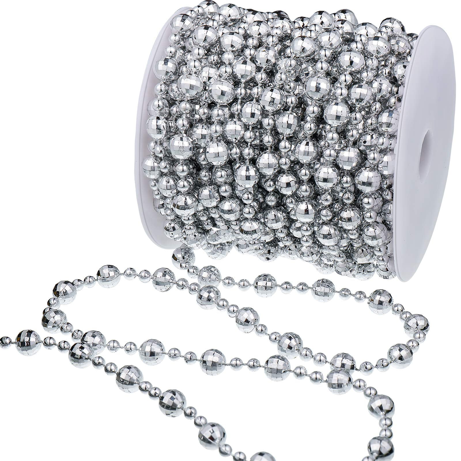 32.8 Feet Christmas Tree Beads Beaded Garland Strand Plastic Pearls ...