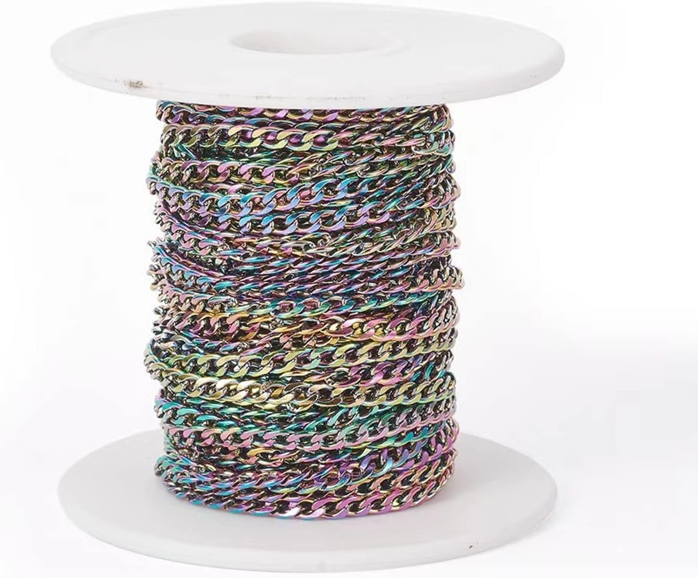 32.8 Feet Stainless Steel Curb Chain Colorful Unwelded Twisted Links ...