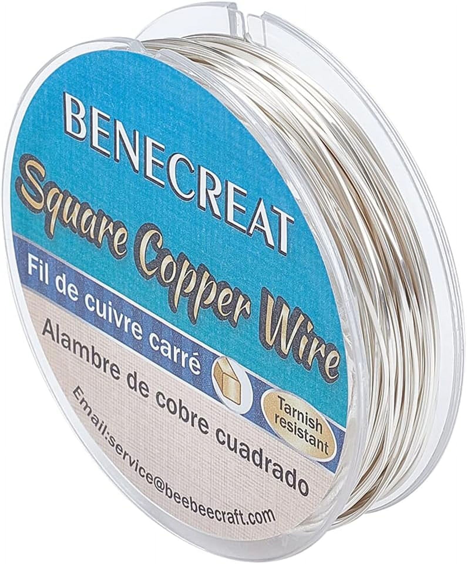 32.81 Feet 24 Gauge Silver Square Copper Wire Craft Copper Wire Tarnish ...