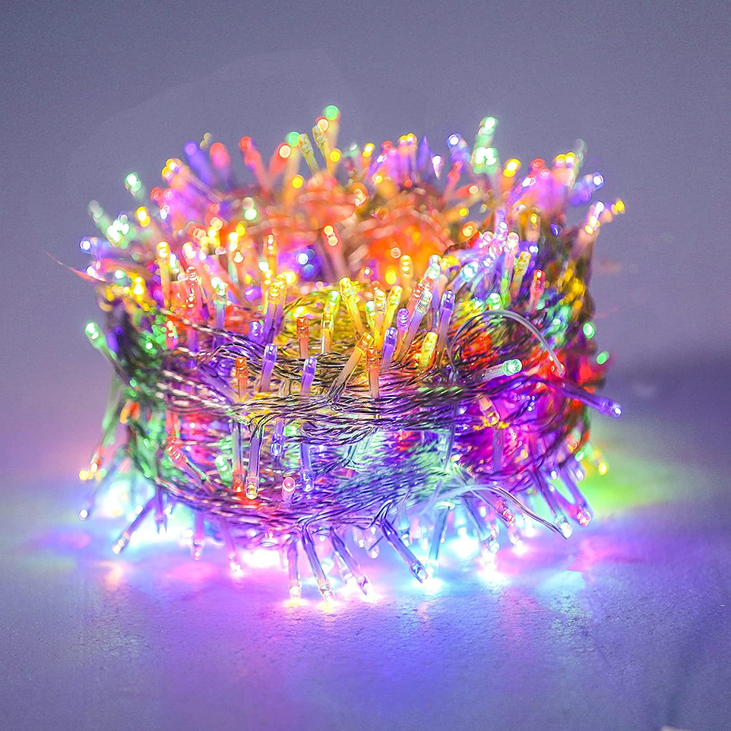 32.8FT 100 LED Christmas Lights String, Plug in Waterproof Fairy Lights ...