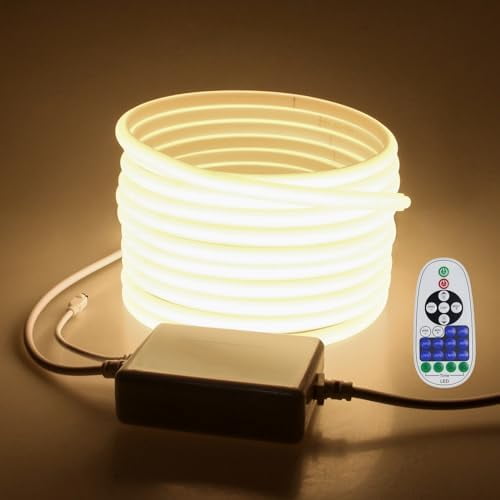 32.8FT COB LED Strip Lights Outdoor Waterproof LED Rope Light Dimmable ...