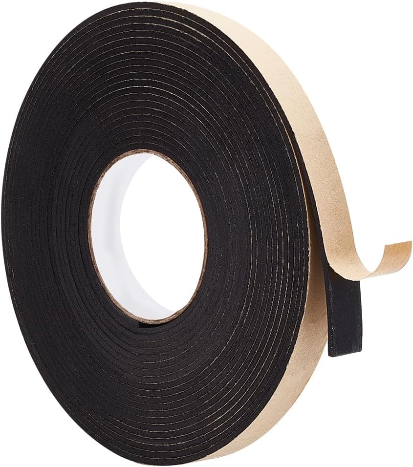 32.8Ft Black Hats Size Reducer Foam Filler 0.7inch W x 0.1inch T Foam ...
