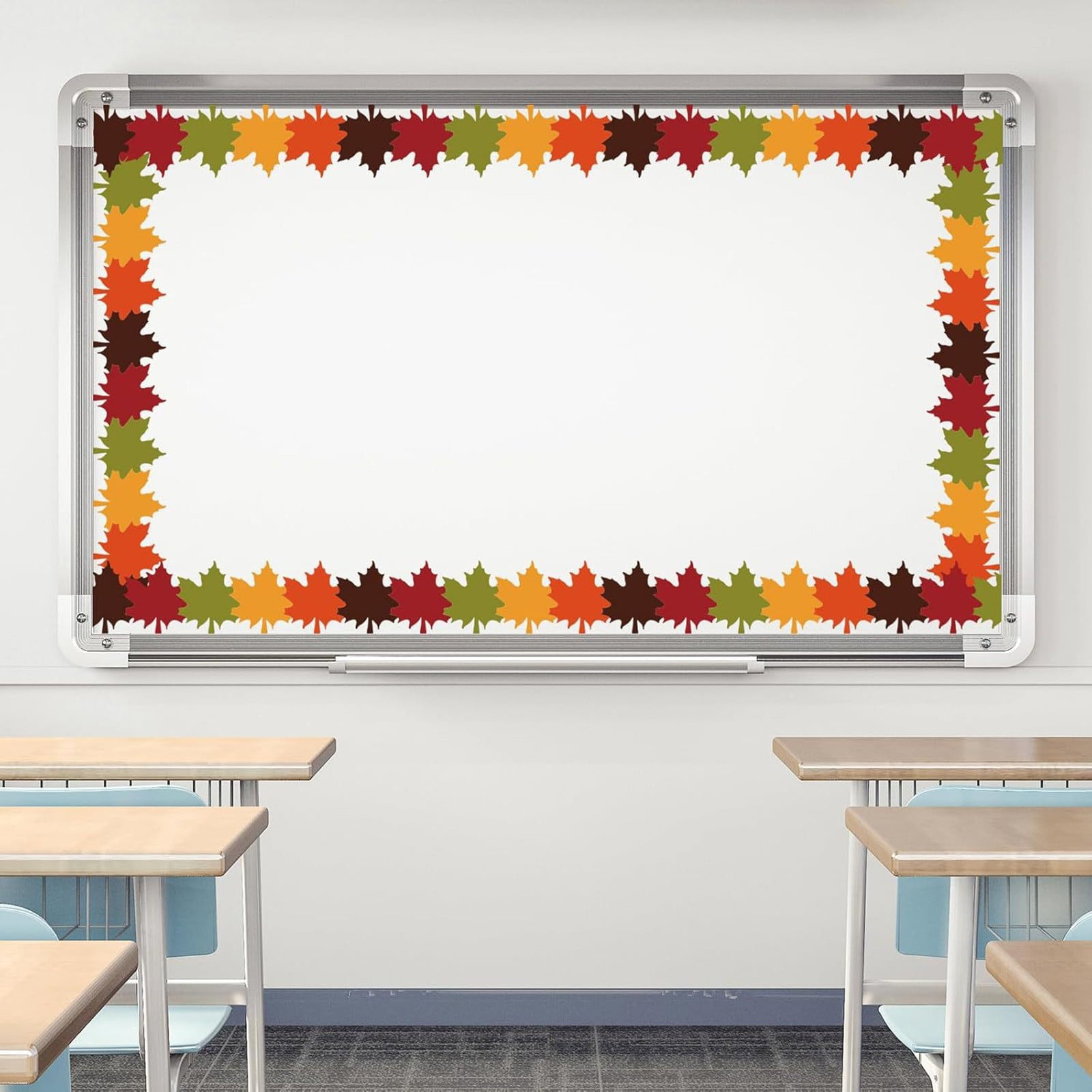 32.8Ft Fall Bulletin Board Borders Maple Leaves Shape Die-Cut Bulletin ...