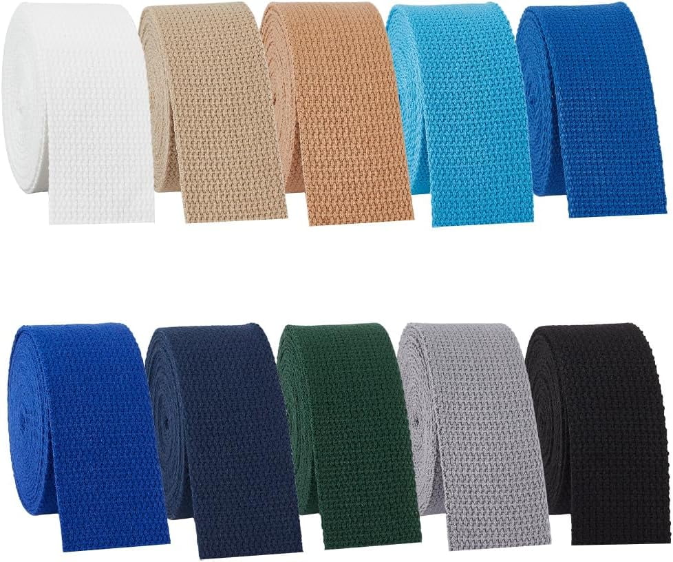 32.8Yards 10 Colors Cotton Webbing 1.5 inch Wide Heavy Polycotton ...