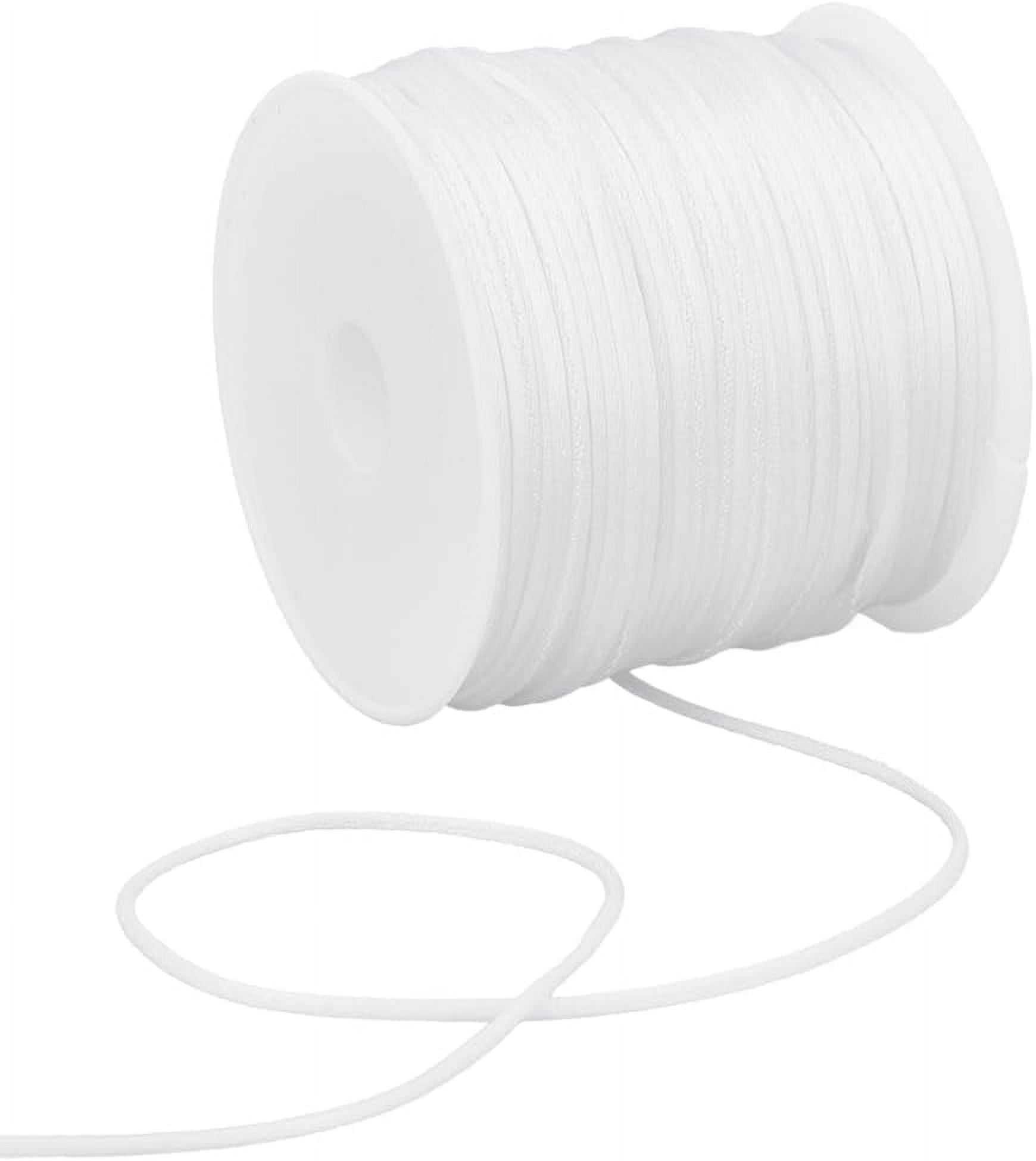 32.8Yards Nylon String 1mm White Satin Nylon String Rattail Cord Satin ...