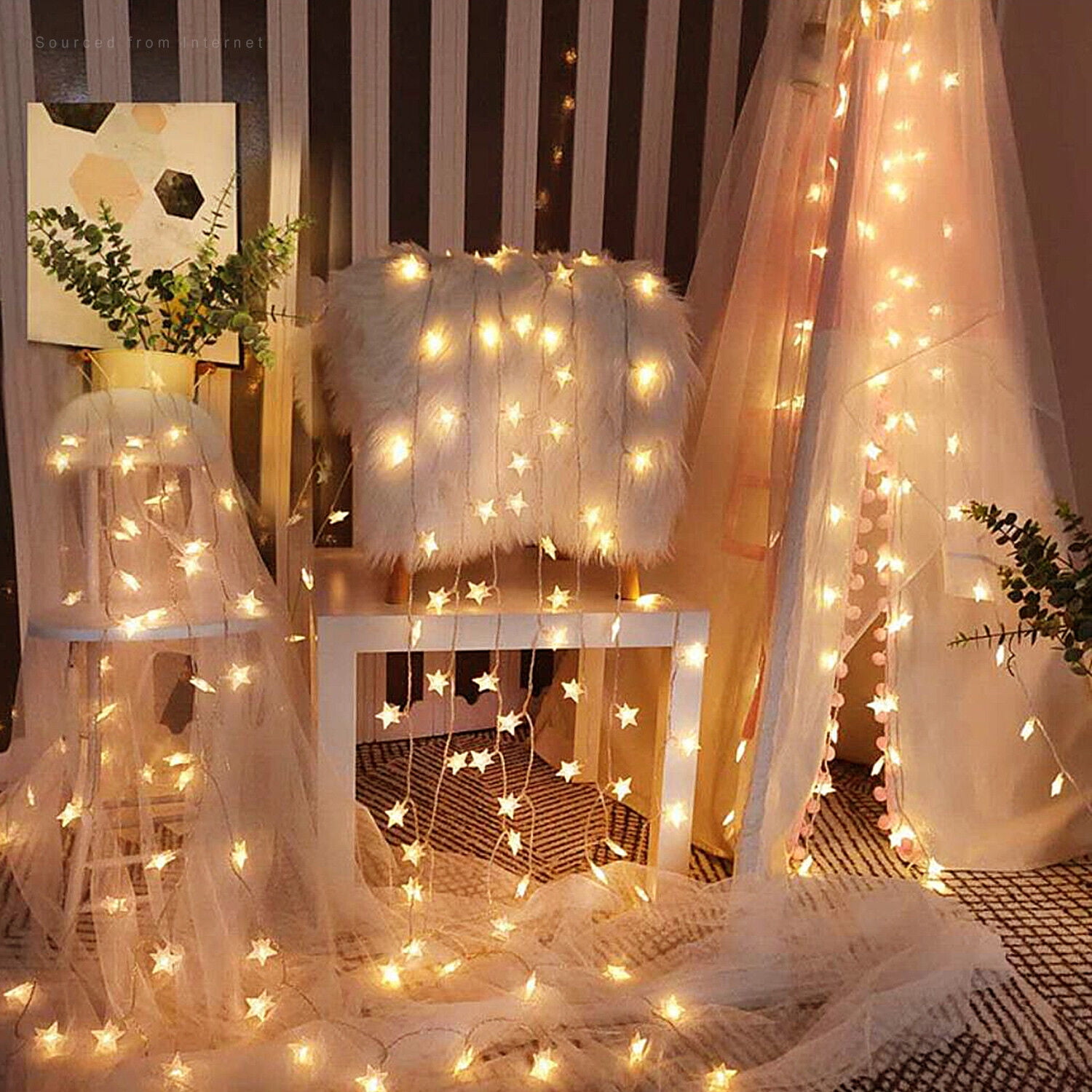 32.8ft 100 LEDs Star String Lights, Twinkle Fairy Lights for Holiday ...