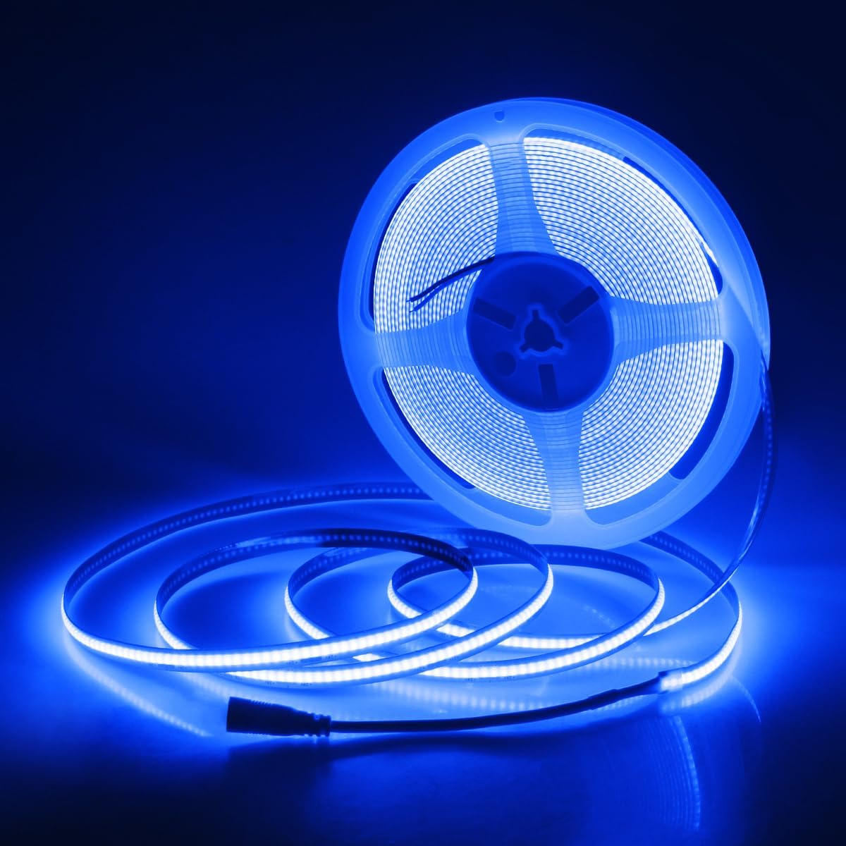 32.8ft Blue Led Strip Lights COB Led Strip Light 24V Flexible LED Tape ...