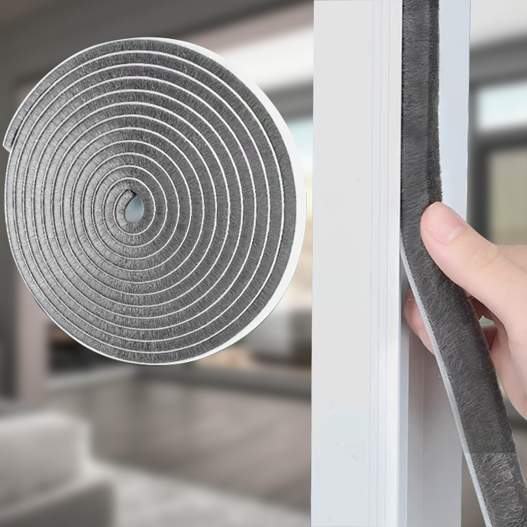32.8ft Door Weather Stripping Brush for Sliding Windows/Doors Frame ...